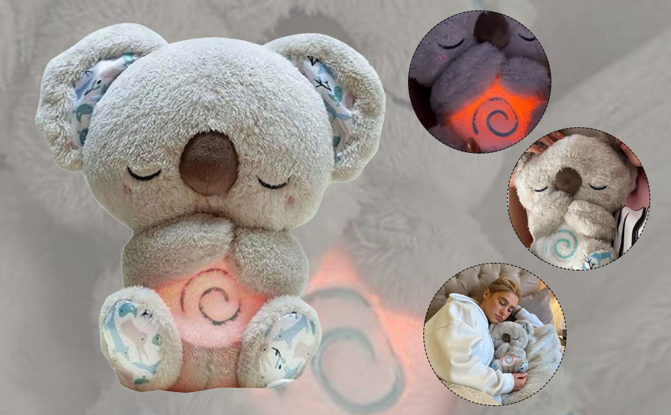 Koala Peluche Que Respira, Koala Dreams para Ansiedad, Nutria para Dormir con Música Y Luces ...