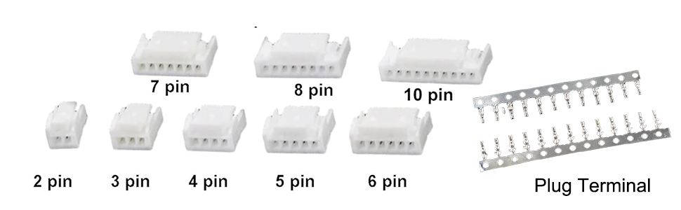 Amazon.com: JST GH 1.25mm Connector Kit, 2/3/4/5/6/7/8/10 Pin 80 PCS ...