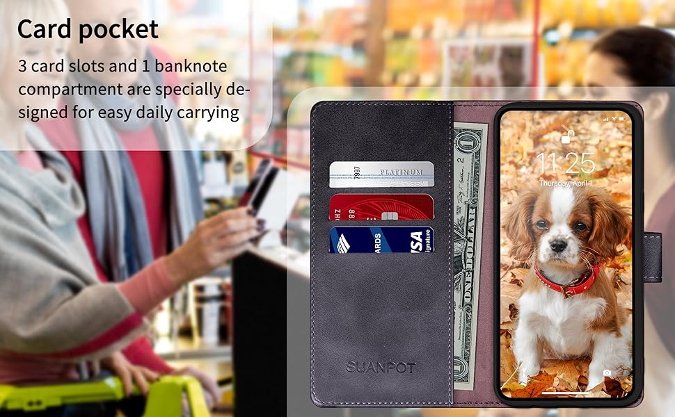 Amazon.com: SUANPOT for T-Mobile Revvl 6 5G Wallet case with RFID Blocking Credit Card Holder ...
