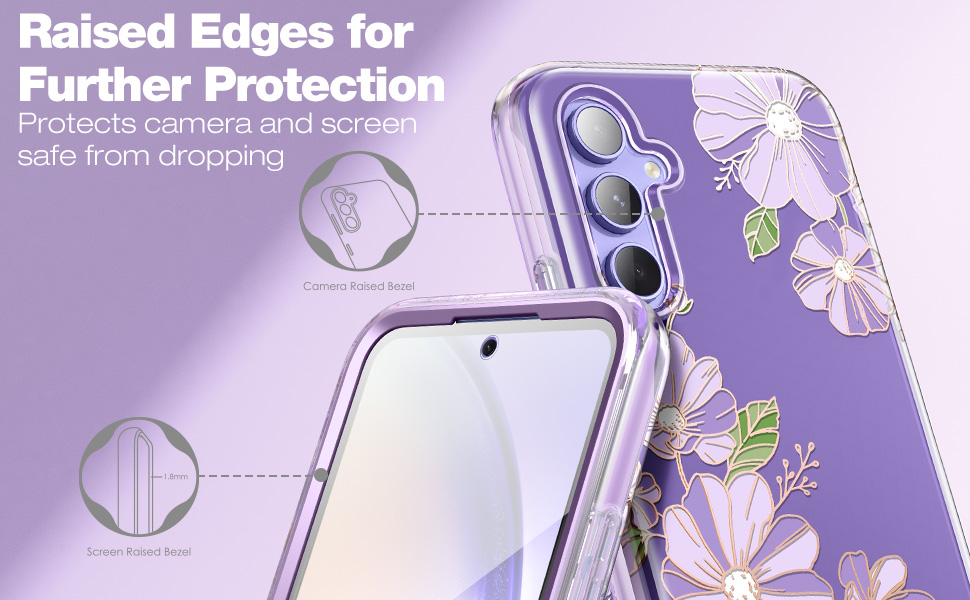 Amazon.com: SURITCH for Samsung Galaxy A54 5G Case, [Built-in Anti-Scratch Screen Protector] 360 ...