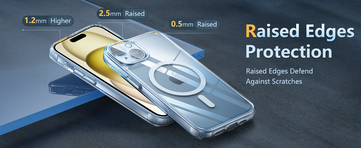 Amazon.com: FNTCASE for iPhone 15-Plus Phone Case: Magnetic Clear Military Shockproof Anti ...