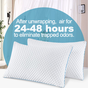 Amazon.com: VVZ Shredded Memory Foam Pillows, Bed Pillows for Sleeping 2 Pack Queen Size 20 x 30 ...