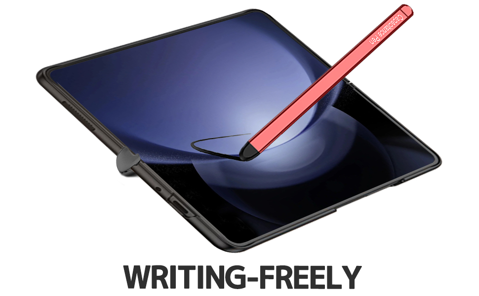 Amazon.com: Ninki Compatible Samsung Galaxy Z Fold 6 Case with S Pen (Red) Carbon Fiber ...