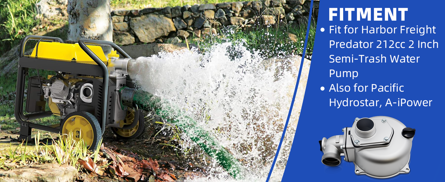 Amazon.com: 2 Inch Semi-Trash Water Pump Rebuild Kit Assembly for Harbor Freight Predator 212cc ...