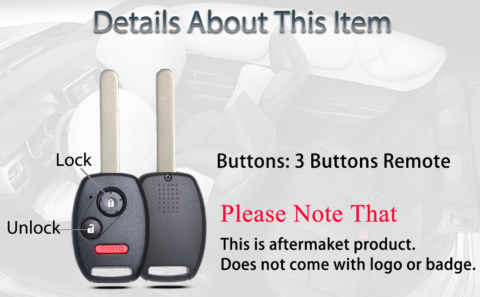 Amazon.com: SUPALAND Key Fob Keyless Entry Fits for Honda CRV CRZ Fit ...