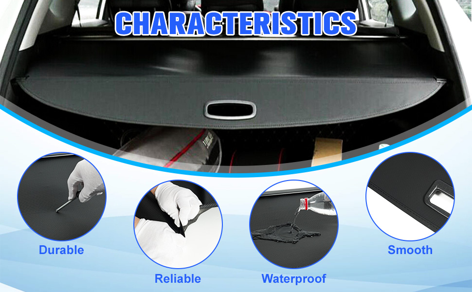 Amazon.com: loosoo Retractable Cargo Cover, Rear Trunk Cover Compatible with Lincoln Nautilus ...