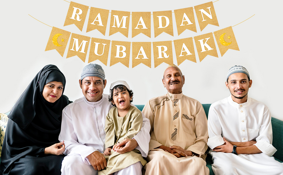 MQIAN Eid Mubarak Girlande, Ramadan Mubarak Dekoration, Ramadan Deko, Mond Girlande, Eid ...