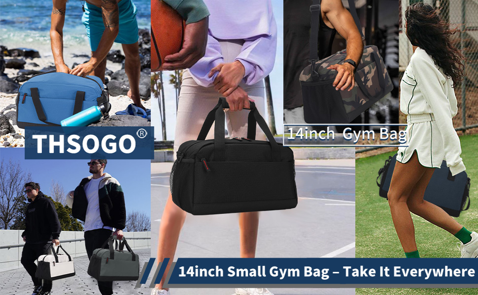 Amazon.com | THSOGO Small Gym Bag with Wet Pocket - 14 inch Mini Duffle Bag for Men & Women ...