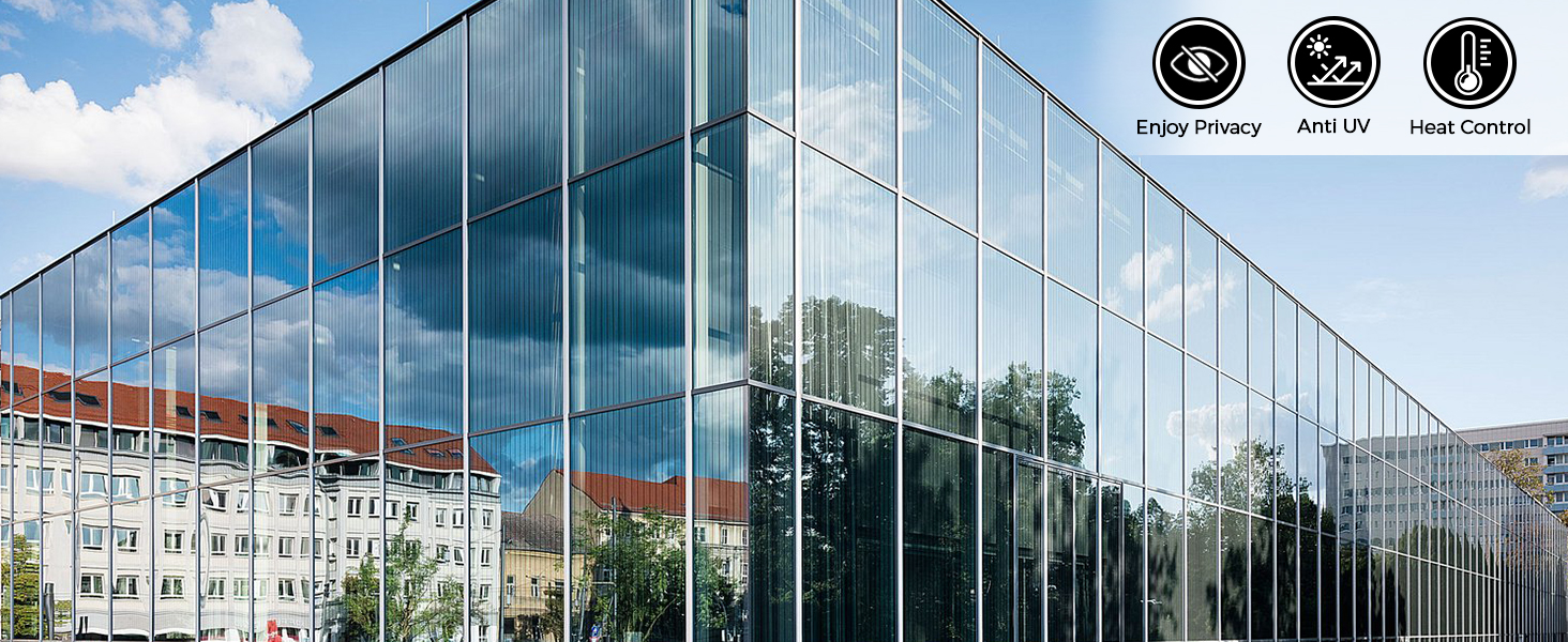 Amazon.com: Coavas One Way Privacy Window Film with 3 Tools, Reflective Mirror Home Window Tint ...