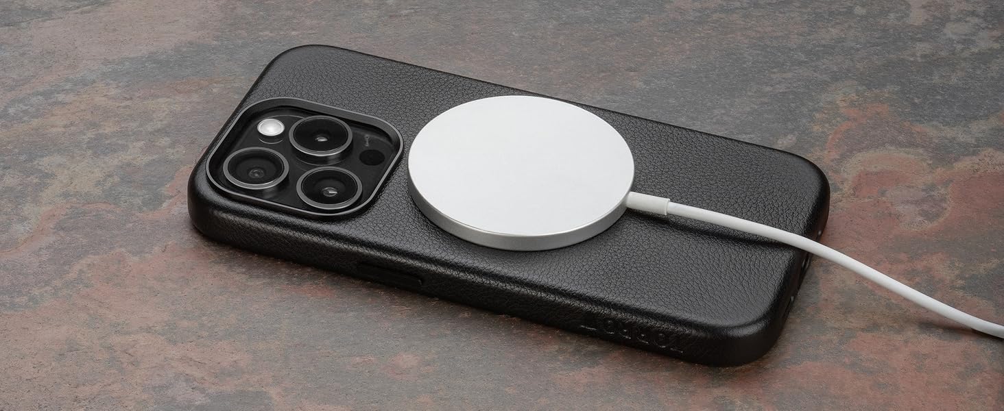 Amazon.com: TORRO Premium Leather Case Compatible with iPhone 15 Pro 6.1" – Genuine Leather ...