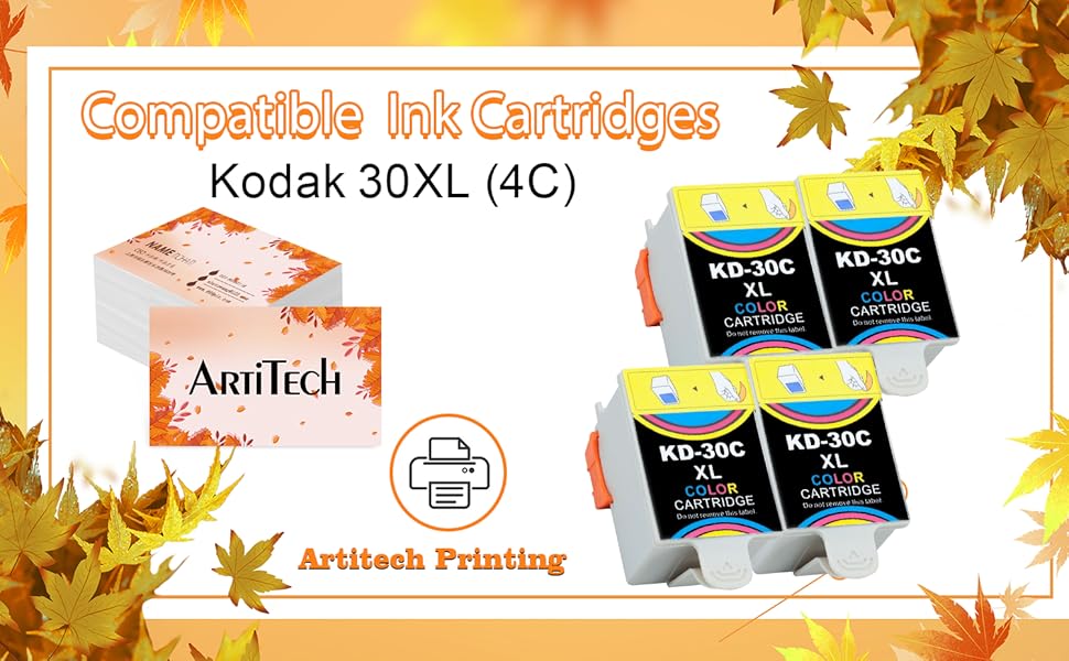 Amazon.com: Replacement for Kodak Color 30C 30XL Compatible Ink Cartridges 4 Pack Color Ink Use ...