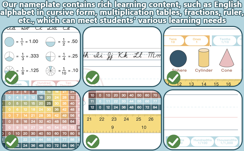 Amazon.com: 48 Pcs Student Desk Name Tags for Classroom- Waterproof ...