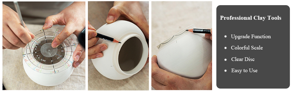 Amazon.com: Yushen Ceramic Pottery Trimming Spinner Tools Rotary Disc Pottery Wheel Trimmer Tool ...