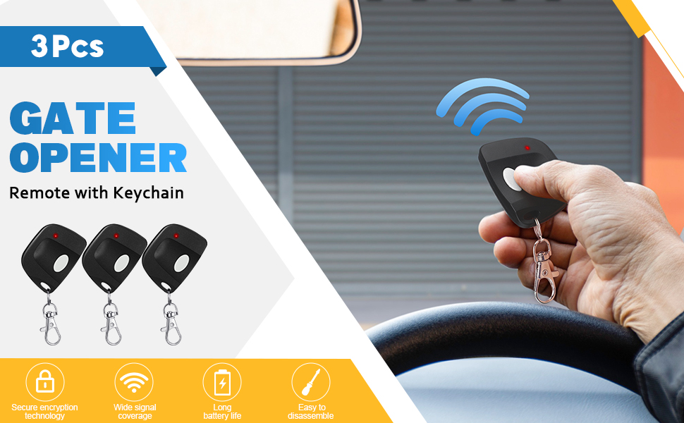 Amazon.com: Kingdder 3 Pcs 8 Dip Switch 310mhz Garage Door Remote Compatible with Linear Delta 3 ...