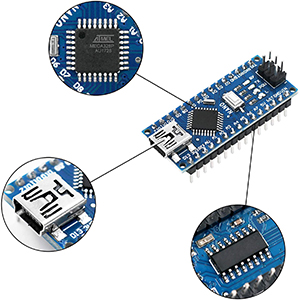 Amazon.com: MakerFocus Mini Nano V3.0 ATmega328P Microcontroller Board ...