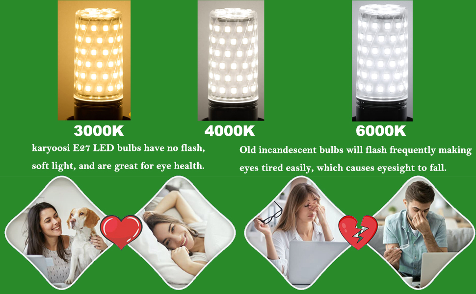 Karyoosi 3er E27 LED Lampe, E27 LED Kaltweiß 6000K,1600LM, 16W LED Glühbirne E27 Ersatz 150W ...