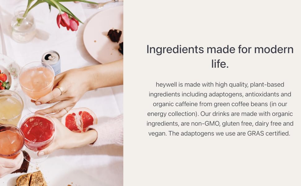 Amazon.com : Heywell Sparkling Adaptogenic Water Calm and Restore, Blackberry Ginger Flavor 12 ...