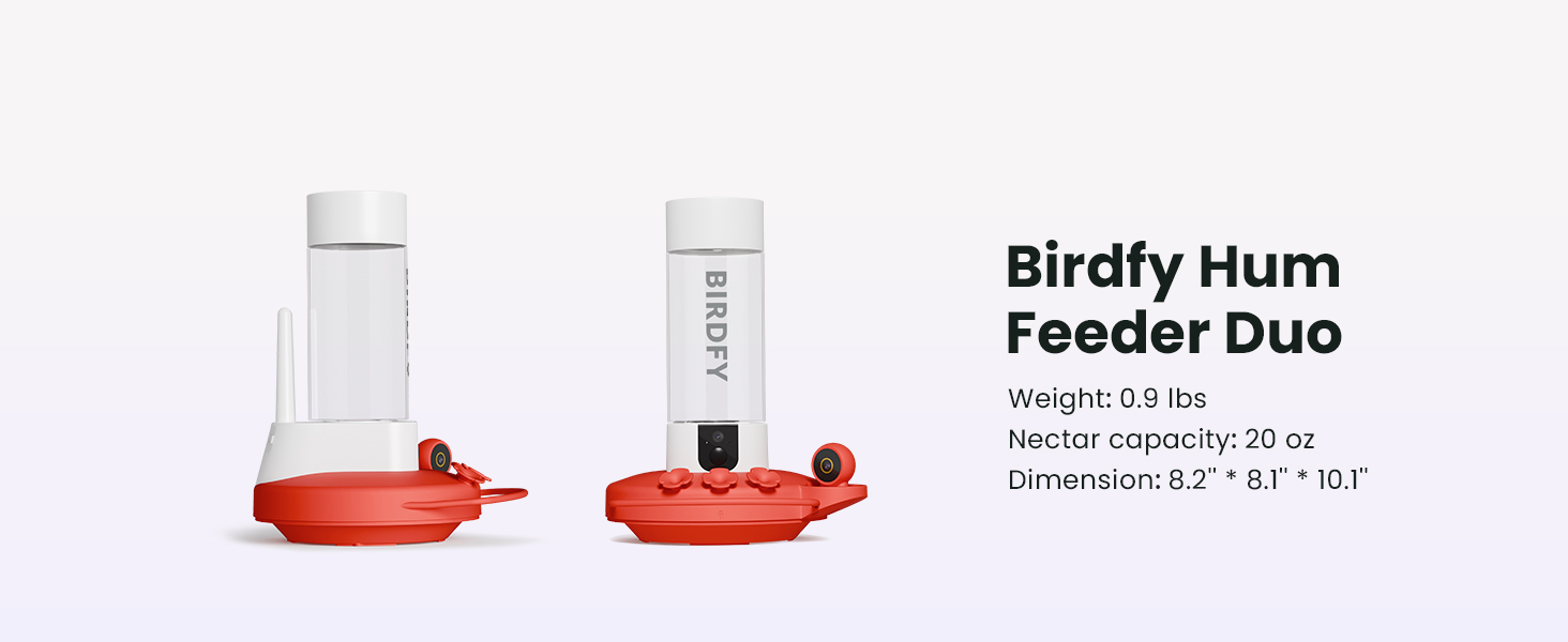 Amazon.com : Birdfy Hummingbird Feeder with Dual Cameras - 2K HD Smart Cameras Solar Powered ...