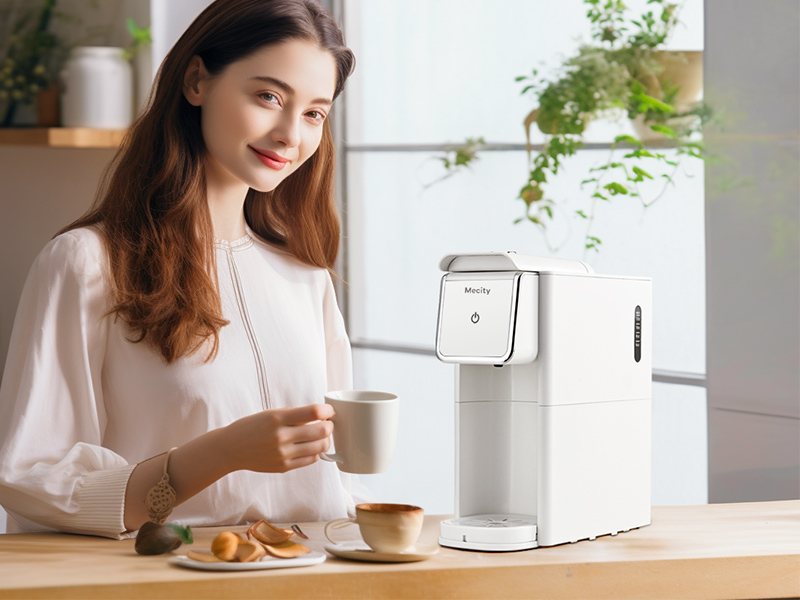 Mecity - Cafetera pequeña cafetera compatible con cápsula K-CP, café molido, té suelto, diseño ...