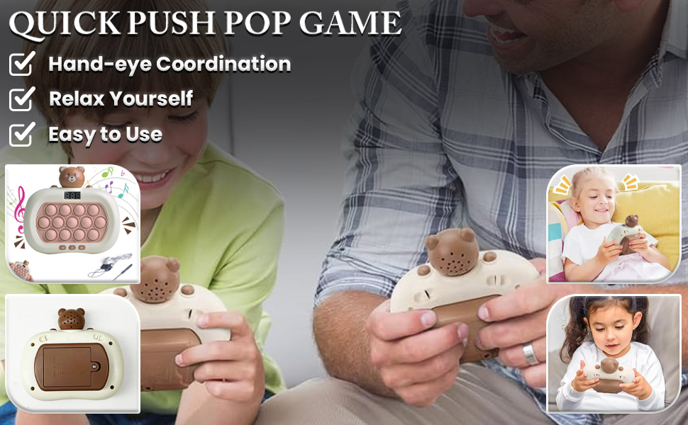 Amazon.com: Upgraded Fast Push Bubble Game for Kids 3-12, Quick Push Pop It Light Up Pop Fidget ...