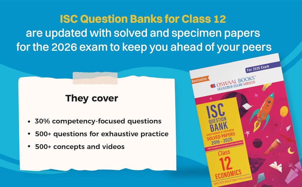 Oswaal ISC Question Bank Chapterwise & Topicwise Solved Papers Class 12 English-2 For 2026 Exam ...