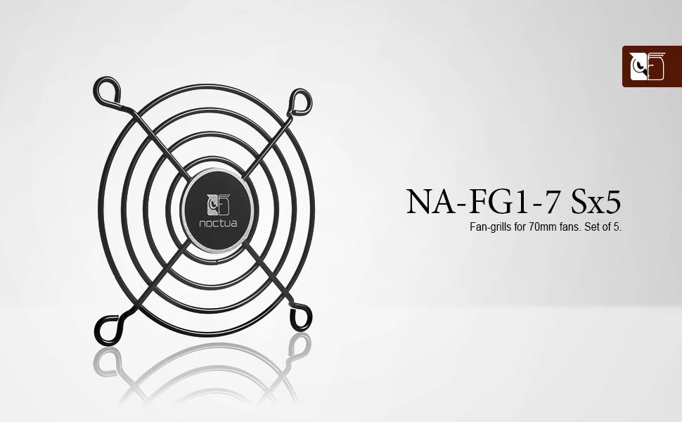 Amazon.com: Noctua NA-FG1-7 Sx5, Fan Grills for 70mm Fans (Set of 5, Black) : Electronics