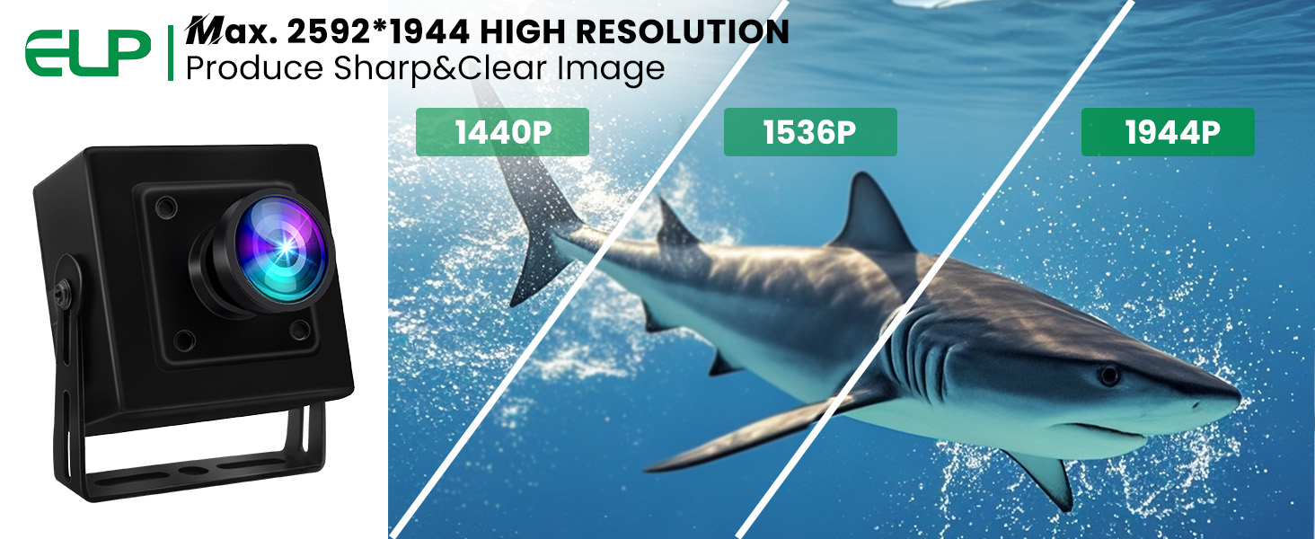 Amazon.com: ELP 5MP 50fps Global Shutter USB Camera with Housing for Computer UVC USB2.0 ...