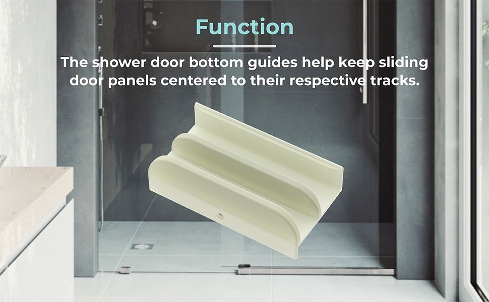 Amazon.com: Shuisen Sliding Shower Door Bottom Guide & 1/2 in Channels Fits for Sliding(top Hung ...