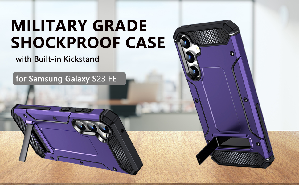 Amazon.com: KOBBRAN Galaxy S23 FE Case for Samsung Galaxy S23 FE Case Military Grade Drop ...