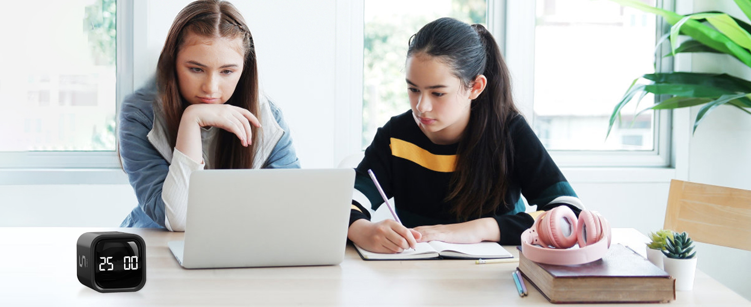 Rotating Pomodoro Timer 5 25 10 50 Minutes Preset Desk