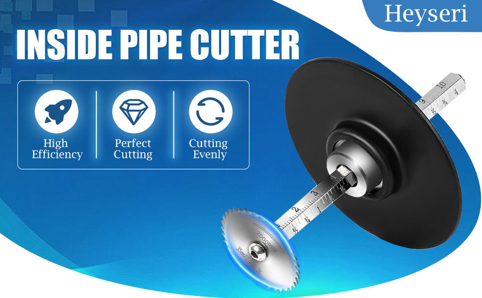 Inside Pipe Cutter for PVC Pipe Cutter Tool with Adjustable Depth Gauge Guide, Heyseri PVC Pipe ...