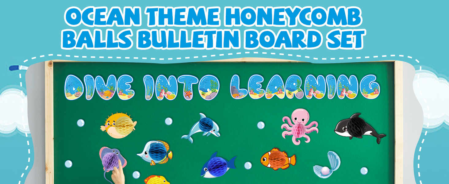Amazon.com : Back to School Ocean Bulletin Board Classroom Decorations ...