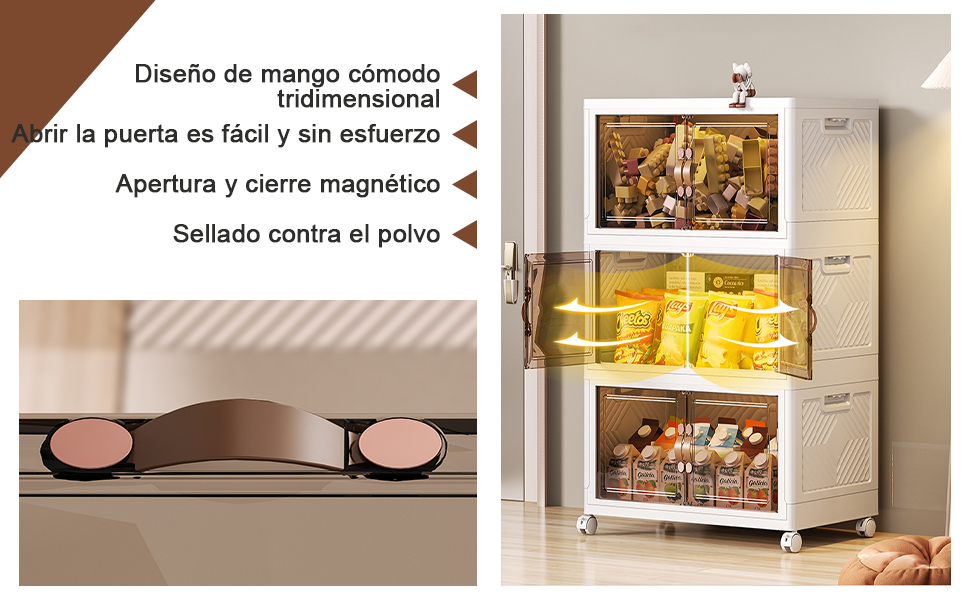 35Litros paquete de 3 cajas de almacenamiento multiusos de,casillero de ...