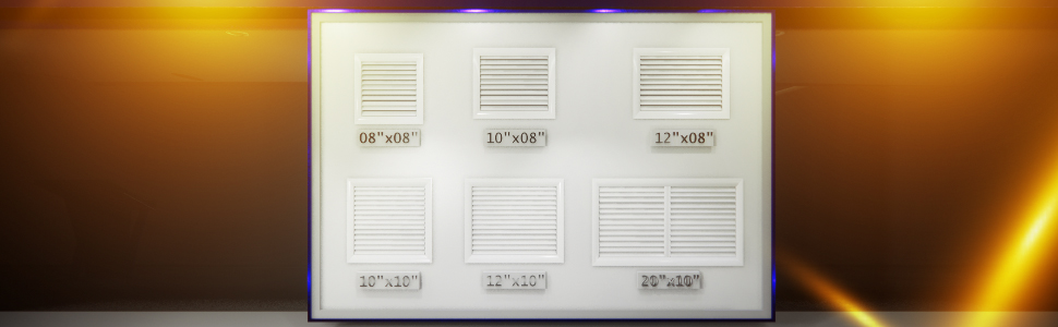 MAIER INTERNACIONAL 20 x 10 Inches Aluminium Return Air Grille White - AC Register HVAC Vent ...