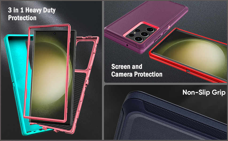 Amazon.com: YKHJKLEC for Samsung Galaxy S23 Ultra Case, Military Grade Shockproof/Drop Proof ...