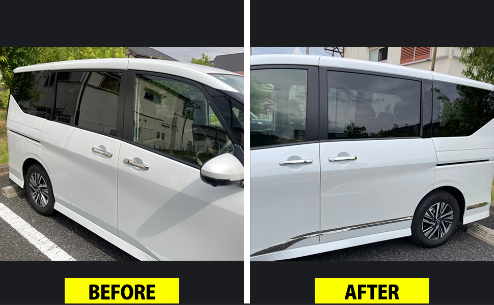 Amazon | BM セレナ C28 サイド ドアトリム ドアアンダーガーニッシュ ステンレス製 鏡面仕上げ カスタム パーツ 外装 モール 6271 | ドアトリム | 車＆バイク