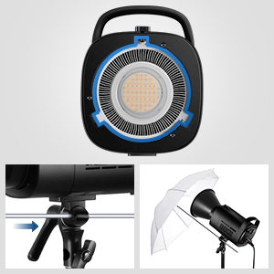 Amazon | NEEWER LEDビデオライト ボーエンズ マウント RGB CB60 70W RGB フルカラー 18000 Lux@1m CCT 2700K~6500K CRI 97 ...