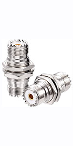 Amazon.com: wlaniot SO-239 Chassis Mount Connector - UHF Female 4 Holes Panel, Flange Solder Cup ...