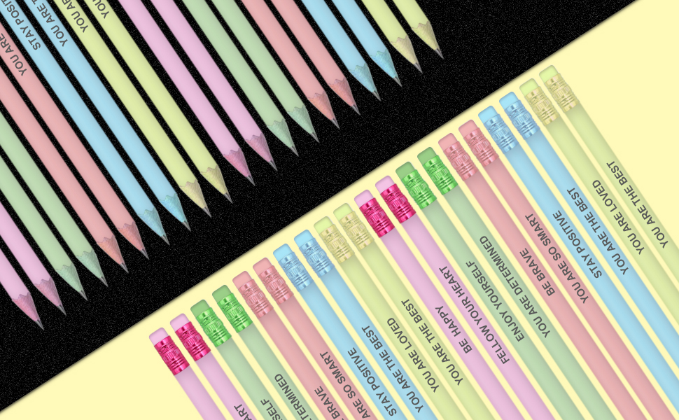 Amazon.com : 40 Pcs Inspirational Pencils Motivational Sayings Pencils ...