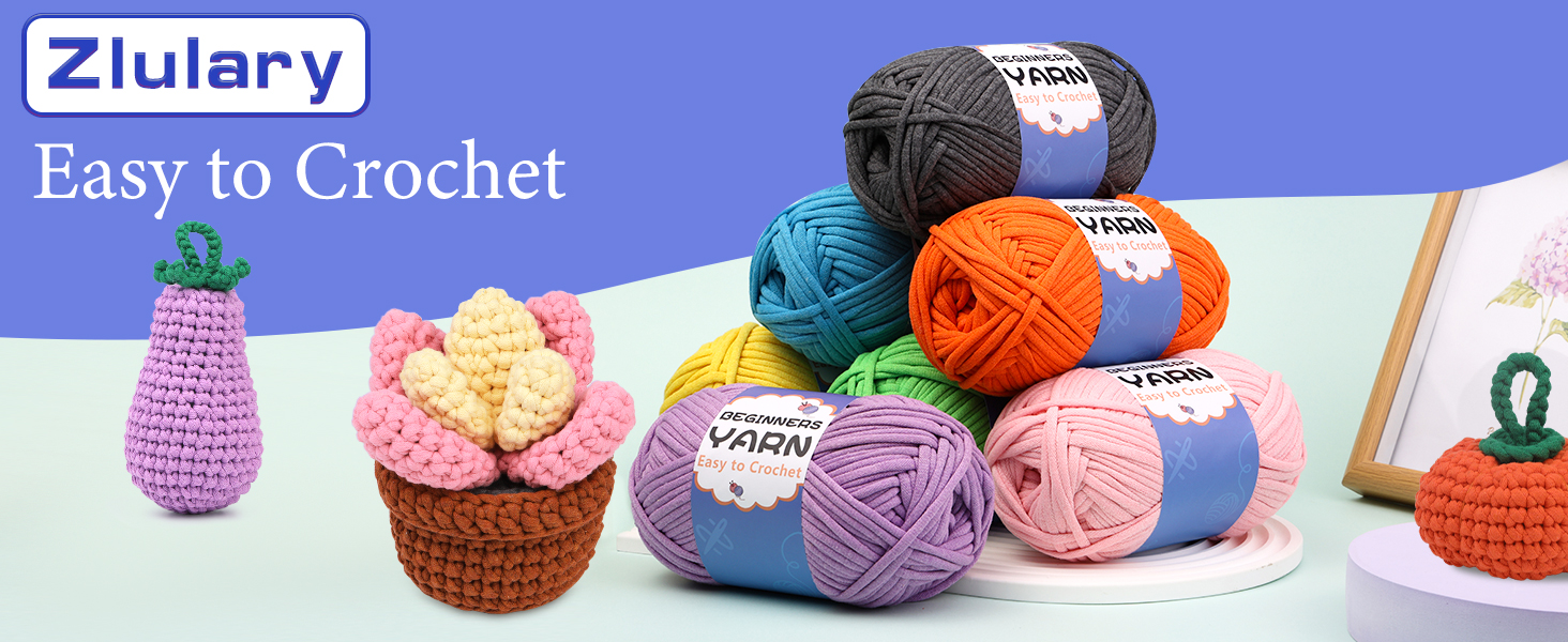 Amazon.com: 200g Yarn for Crocheting, Crochet Yarn, Easy Yarn for Beginners with Easy-to-See ...