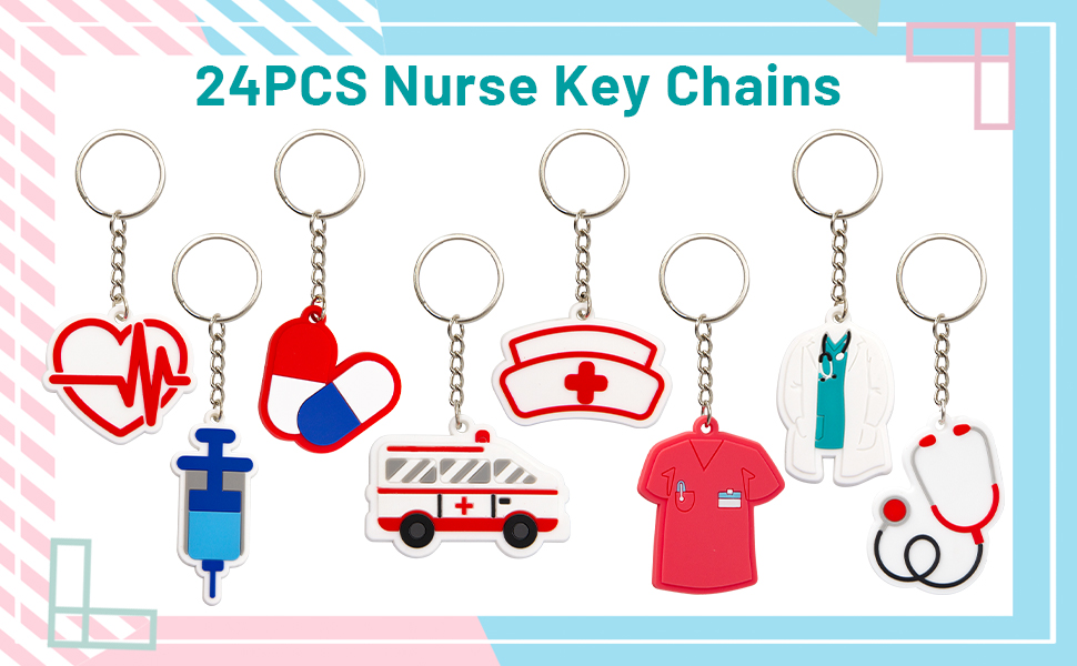 Amazon.com: Nurse Keychain Nurse Week Party Favors Nurse Appreciation ...
