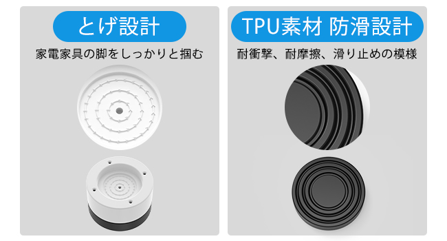 Amazon.co.jp: 洗濯用防振ゴム DEWEL かさ上げ台 9cm 高さ調整 12点セット ホワイト 継ぎ足し 底上げ 置き台 冷蔵庫 ソファー テーブル こたつ ベッドの高さあげ ...