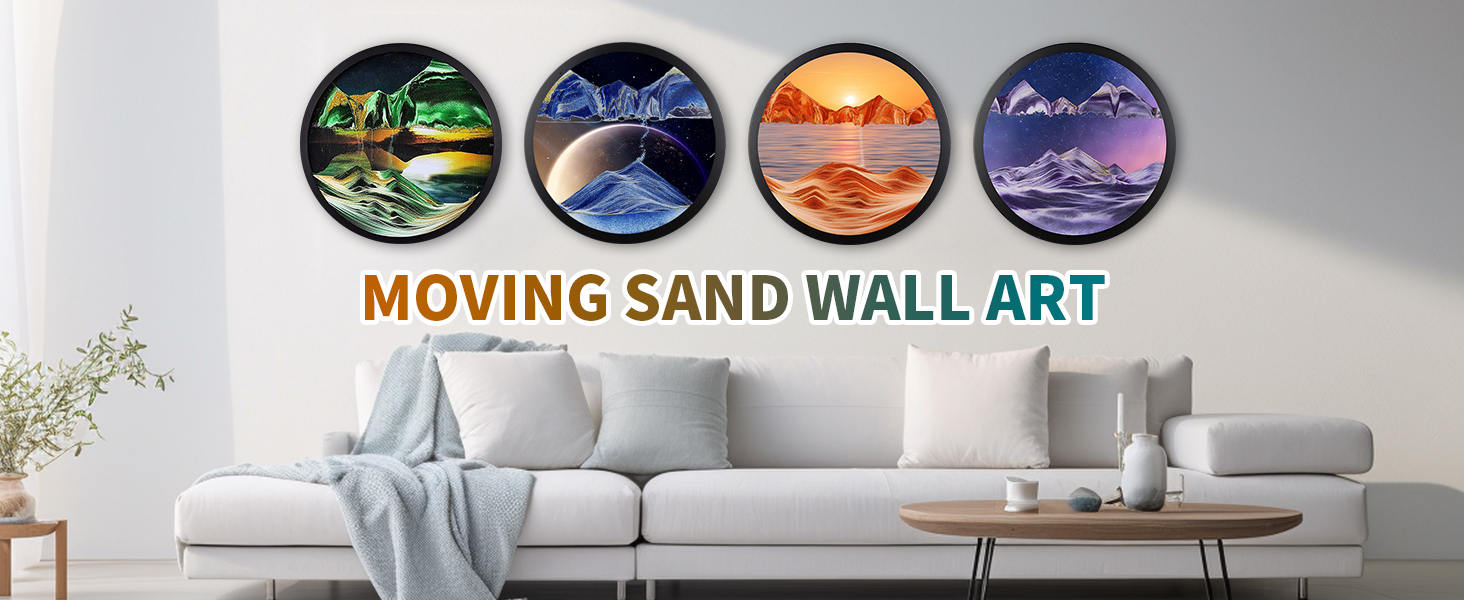Amazon.com: Moving Sand Wall Art, Moving Sand Art, Wall Mounted Rotate ...