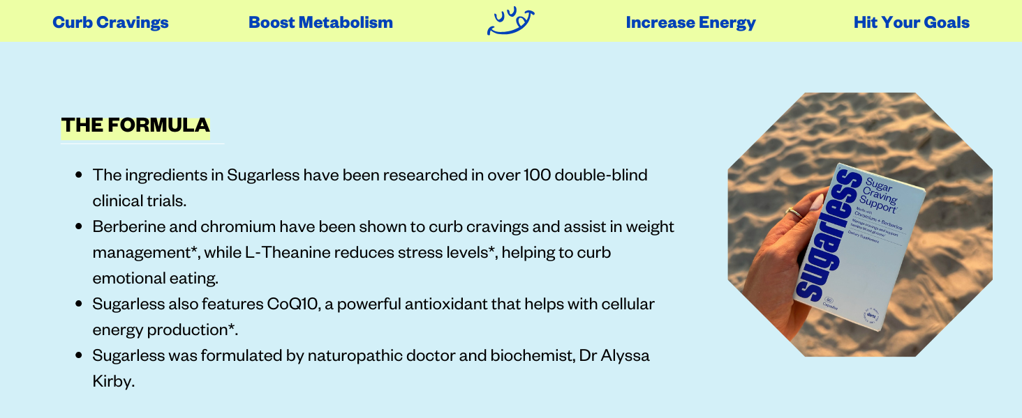 Amazon.com: Sugarless Stop Sugar Cravings Supplement, Natural Curb Appetite and Sugar ...