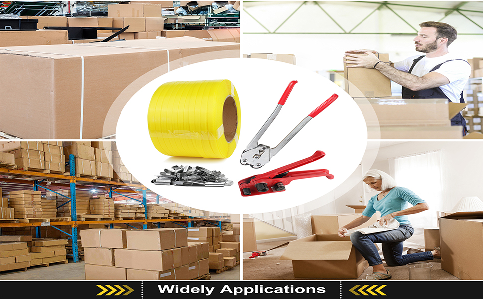 Amazon.com: Heavy Duty Pallet Packaging Strapping Kit Banding Kit Tensioner Tool Sealer, 3280 ...