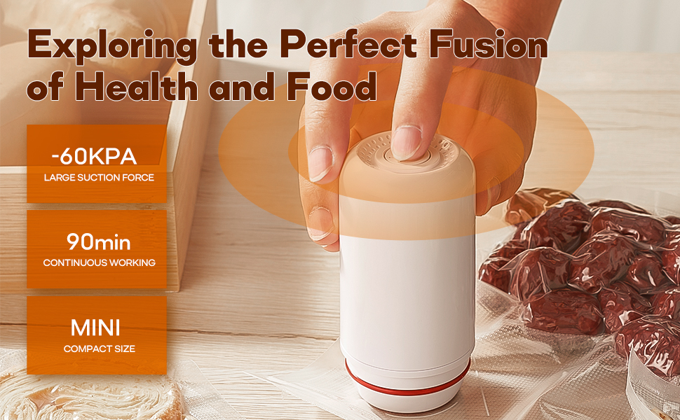 Amazon.com: Vacbird Portable Handheld Vacuum Sealer Machine, Battery Powered Cordless Food ...