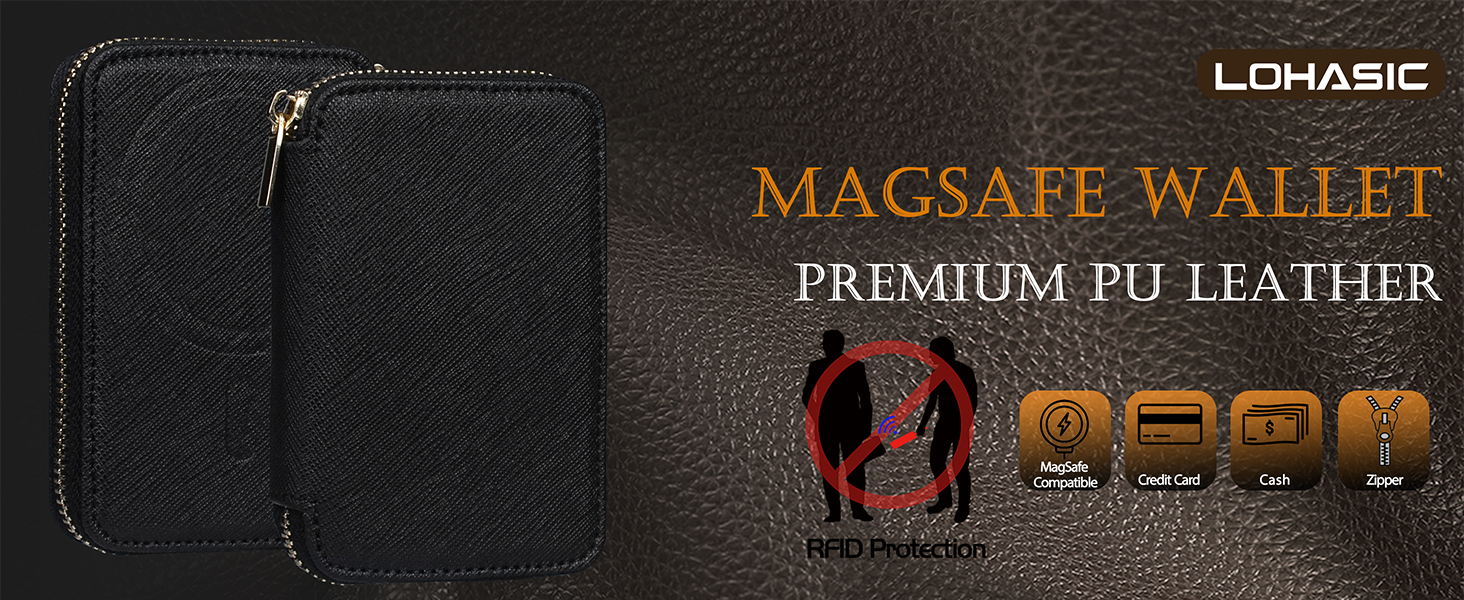 Amazon.com: LOHASIC Magnetic Wallet, Compatible with Mag-Safe, RFID Blocking, Stretchy Holder up ...