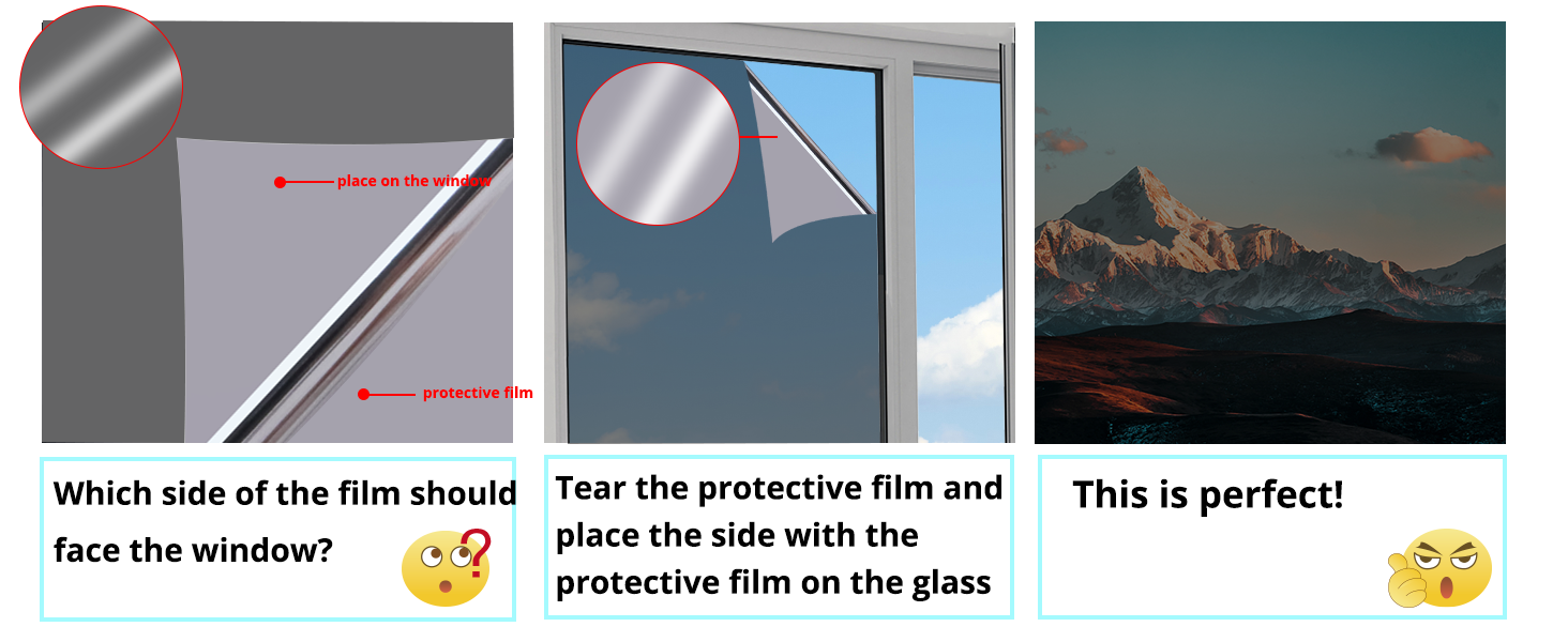 Amazon.com: HTVRONT Window Privacy Film One Way - Daytime Privacy Window Film See Out Not in ...