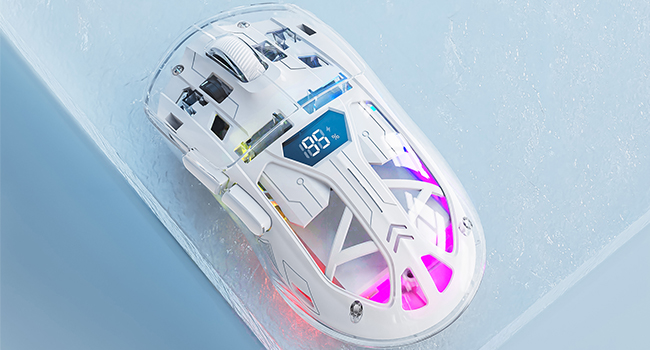 FREEWOLF A2 Wireless Gaming Mouse, Dual Mode 2.4G/Bluetooth PC Gaming Mice, Ergonomic RGB Mouse ...