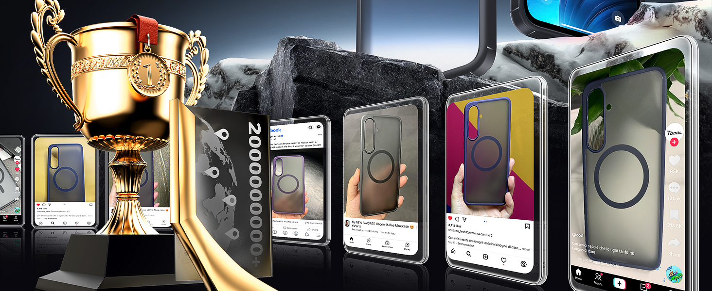 Amazon.com: TOCOL Magnetic for Samsung Galaxy S24 FE Case, [15FT Military Grade Protection ...